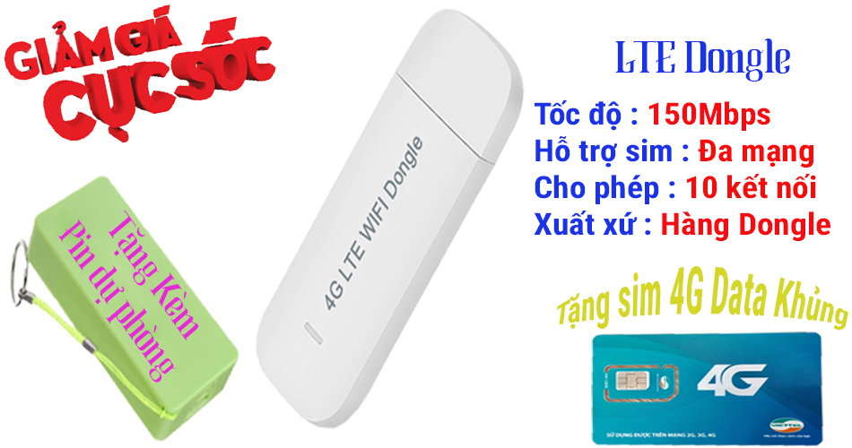 USB 3G | DCOM 3G Giá Rẻ Như Cho Khuyến Mãi Tặng Kèm Sim 4G - 2018